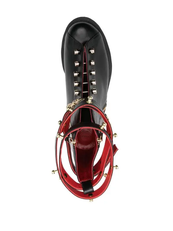 HARDOT 45mm Stud-embellished Leather Boots