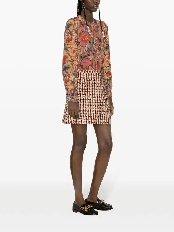 Ulla Johnson Philipa Floral-print Silk Blouse - Orange