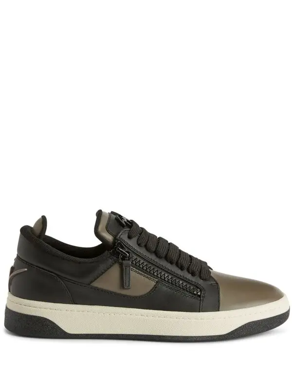 GIUSEPPE ZANOTTI Gz94 Double-zip Low-top Sneakers - Brown