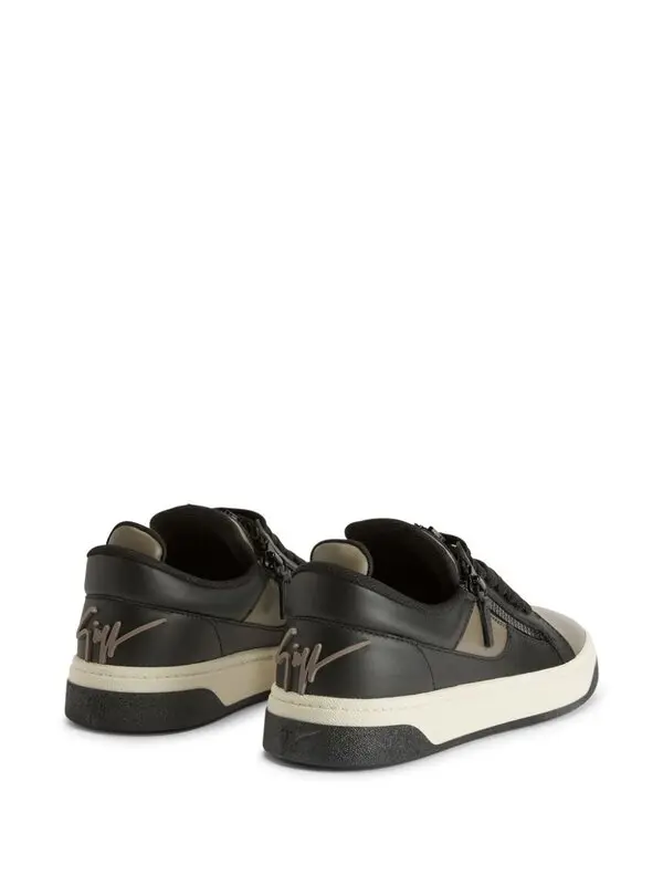 GIUSEPPE ZANOTTI Gz94 Double-zip Low-top Sneakers - Brown