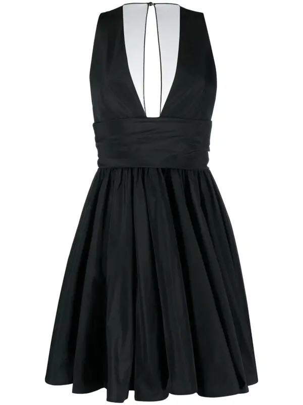 Pinko V-neck Pleated Dress