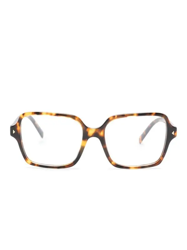 Prada Tortoiseshell Square Frame Glasses