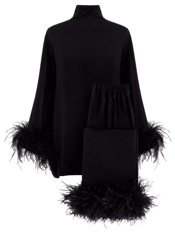 Sleeper Tie Pyjama Set - Black