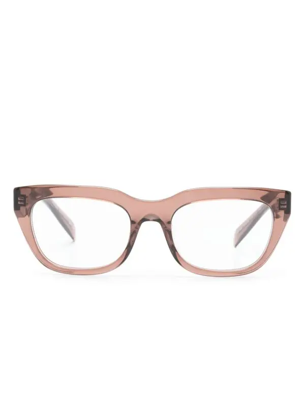 Prada Logo-engraved Rectangle-frame Glasses