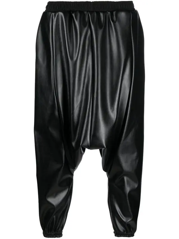 Alchemy Fashions Drop-crotch Faux-leather Trousers