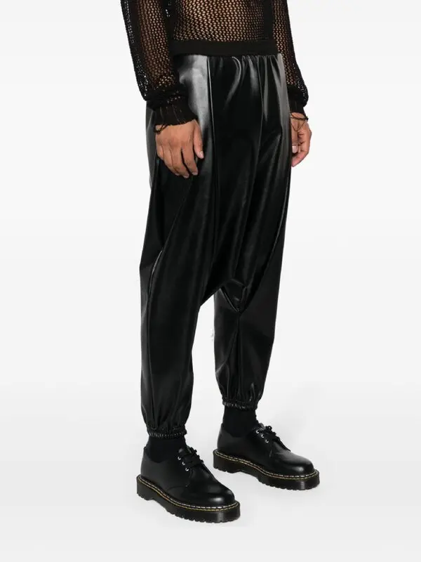 Alchemy Fashions Drop-crotch Faux-leather Trousers