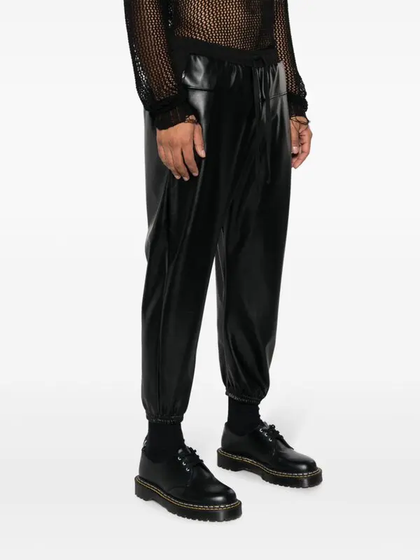 Alchemy Fashions Faux-leather Elastic-waist Trousers