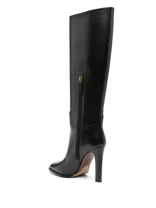 Ralph Lauren Brently 100mm Knee-high Leather Boots