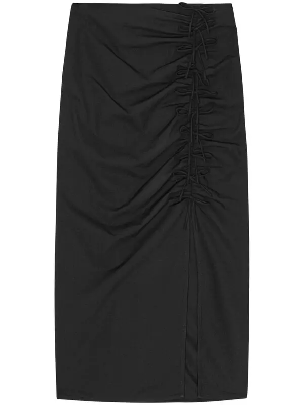 GANNI Draped Midi Skirt