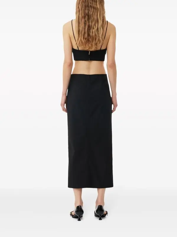 GANNI Draped Midi Skirt