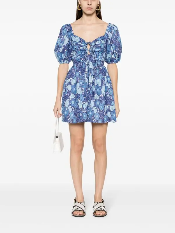 faithfull the brand blue floral dress Yerres Midi Dress Floral Blue