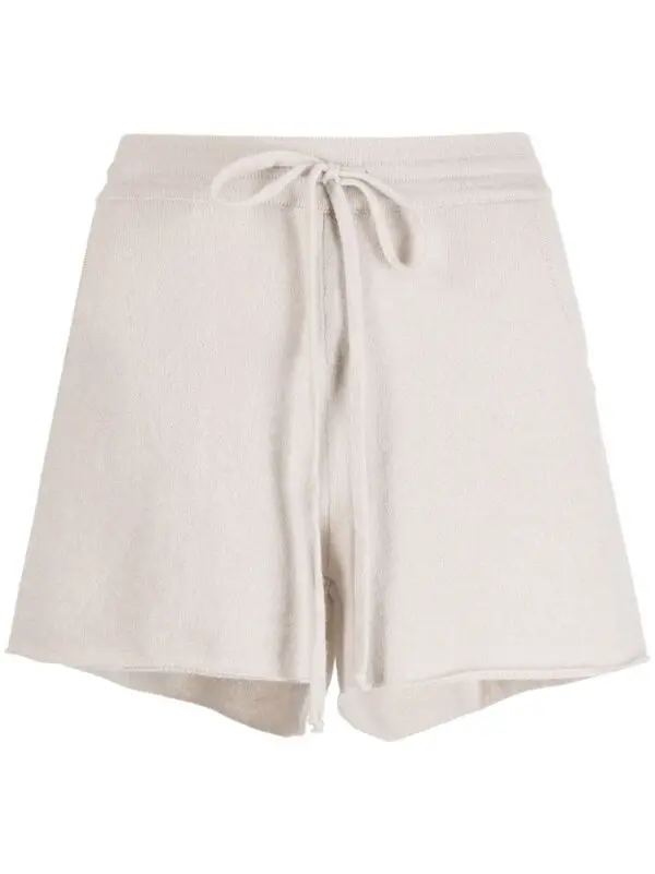 TEDDY CASHMERE Portofino Drawstring Shorts - Neutrals