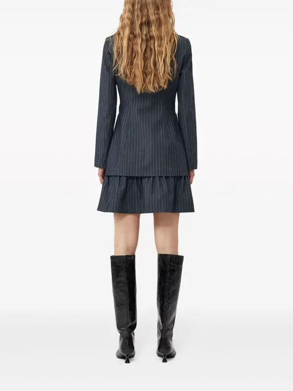 GANNI Pinstripe Single-breasted Blazer