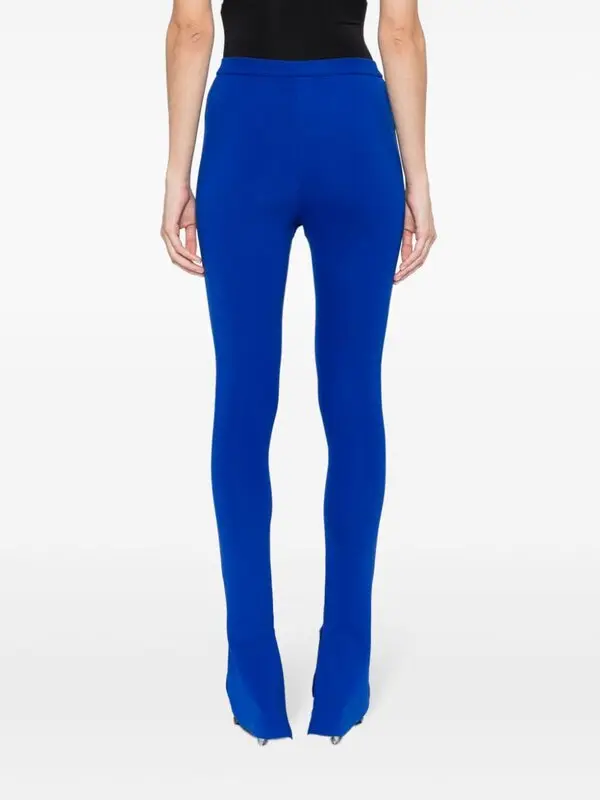 Off-White Side-slit High-waisted Leggings - Blue