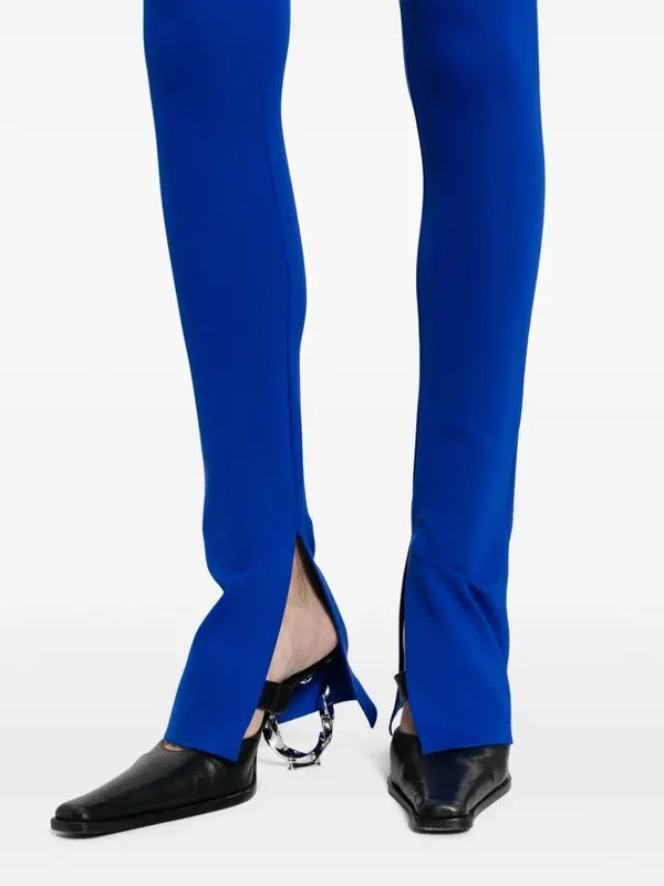 Off-White Side-slit High-waisted Leggings - Blue