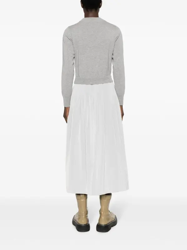 Peserico Knitted-panel Flared Midi Dress
