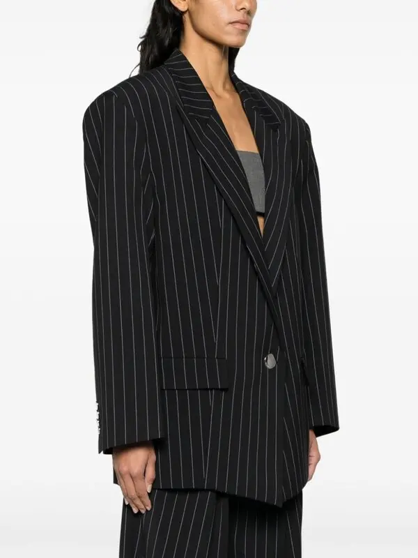 Attico Glen Pinstripe Blazer - Blue