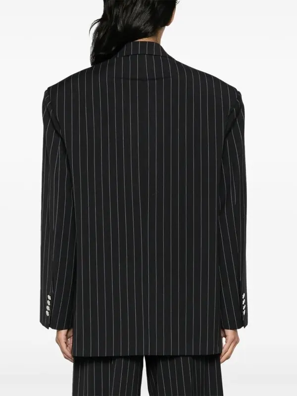 Attico Glen Pinstripe Blazer - Blue