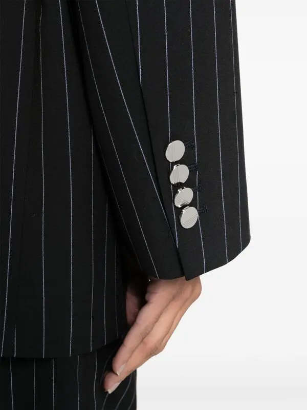 Attico Glen Pinstripe Blazer - Blue