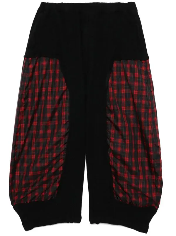 BLACK COMME DES GARÇONS Tartan-check Panel Trousers