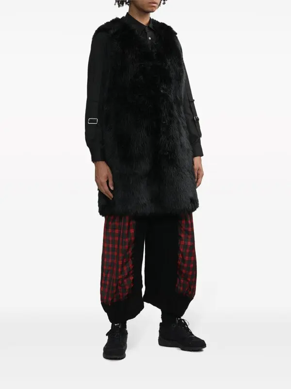 BLACK COMME DES GARÇONS Tartan-check Panel Trousers