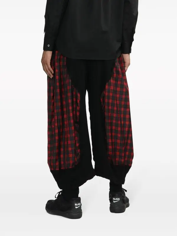 BLACK COMME DES GARÇONS Tartan-check Panel Trousers