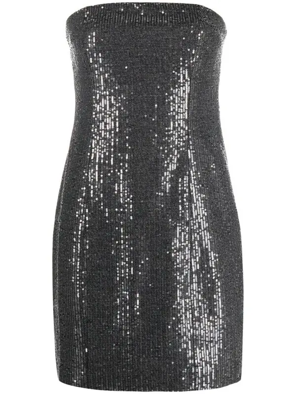 ROTATE BY BIRGER CHRISTENSEN Sequin-embellished Strapless Minidress