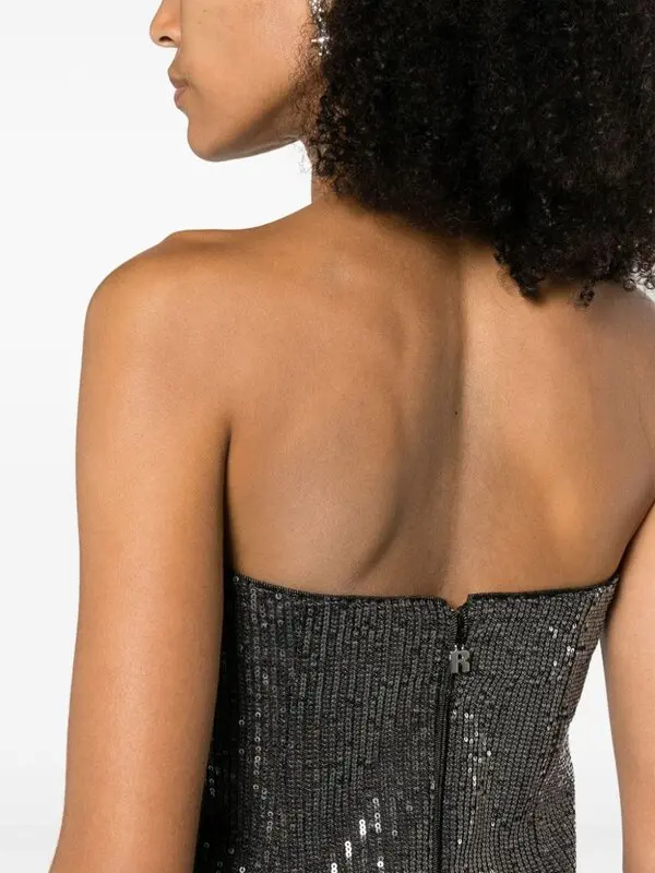 ROTATE BY BIRGER CHRISTENSEN Sequin-embellished Strapless Minidress