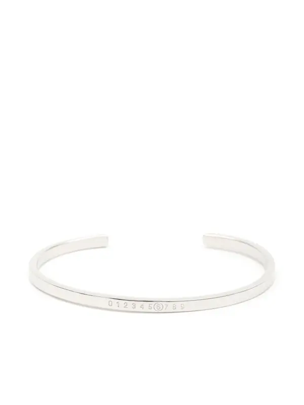 MAISON MARGIELA Numeric Engraved Cuff Bracelet - Silver
