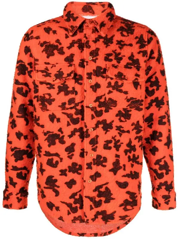 ERL Pilled Work Camouflage-print Shirt