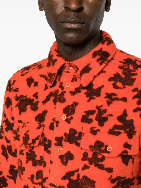 ERL Pilled Work Camouflage-print Shirt