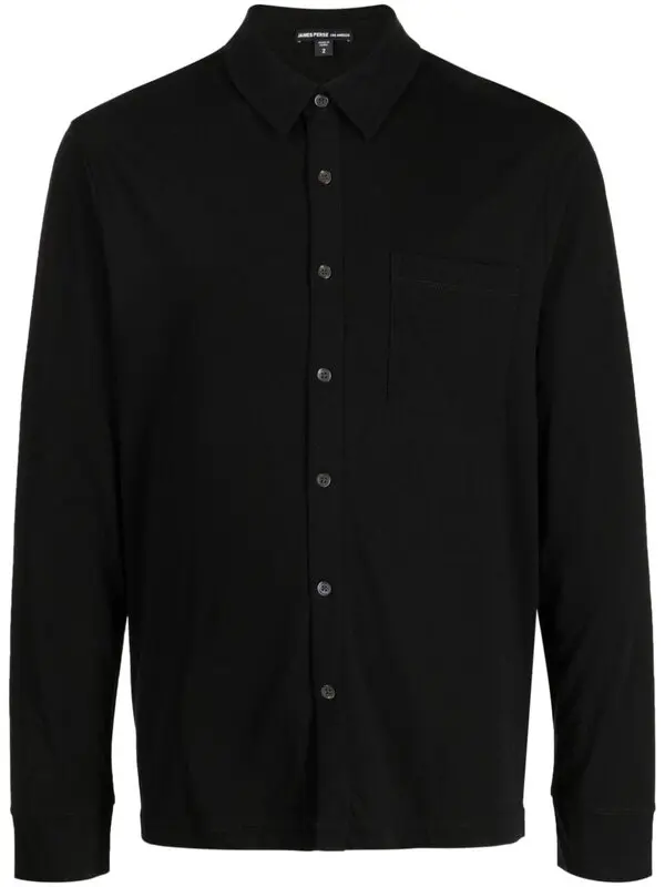 JAMES PERSE Spread-collar Jersey Shirt