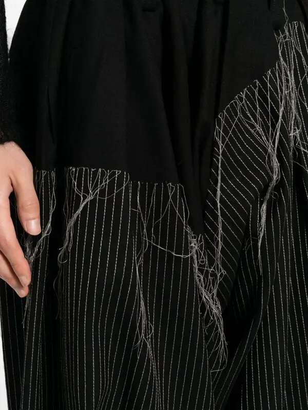 Yohji Yamamoto Pinstriped Frayed Trousers
