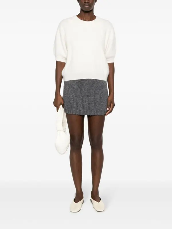 LISA YANG Juniper Short-sleeve Sweater - Neutrals
