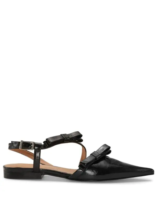 GANNI Bow-detail Slingback Ballerinas