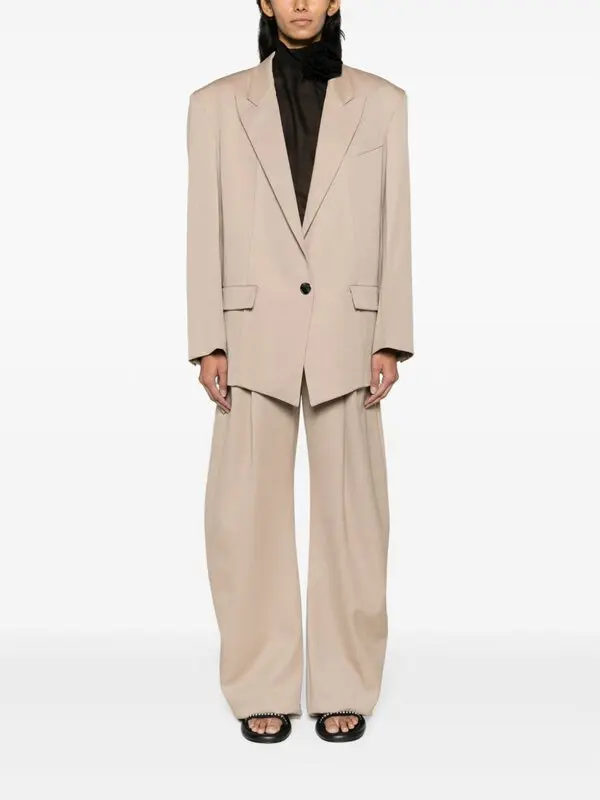 Attico Glen Oversized Single-breasted Blazer - Brown
