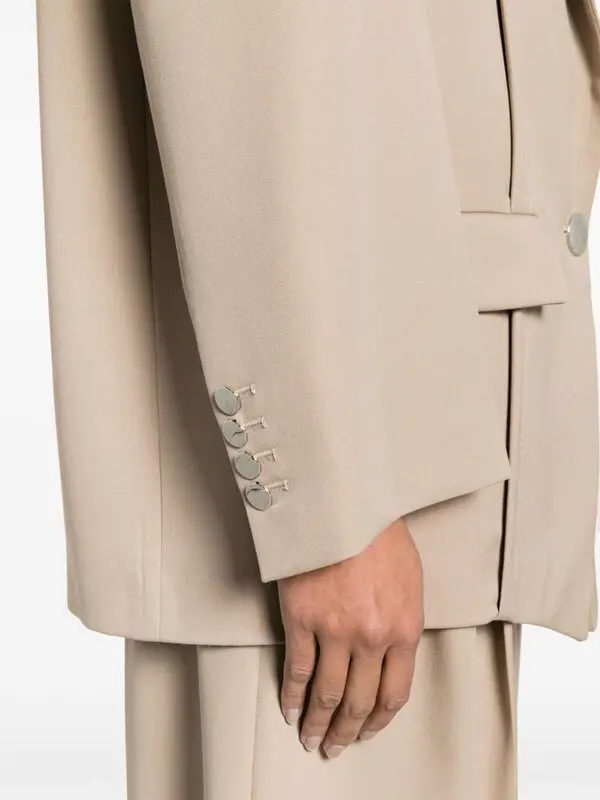 Attico Glen Oversized Single-breasted Blazer - Brown