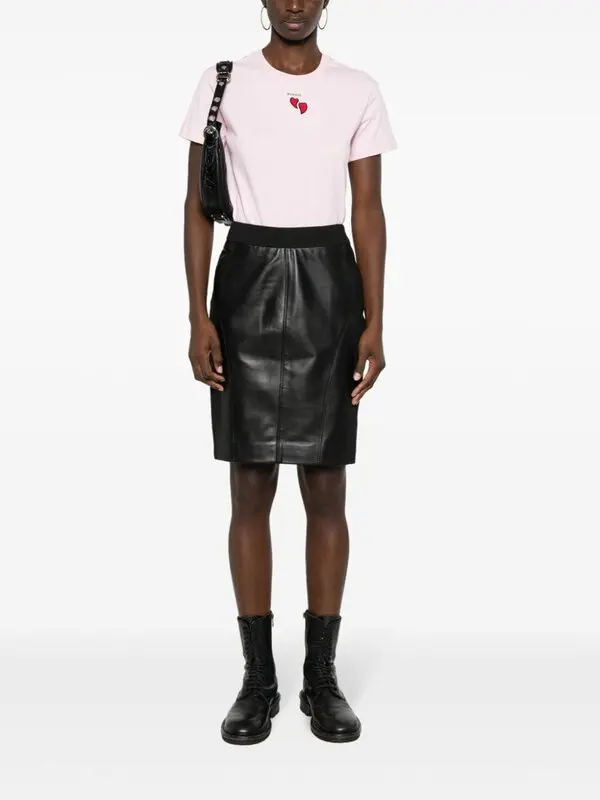 Pinko Zip-fastening Leather Skirt