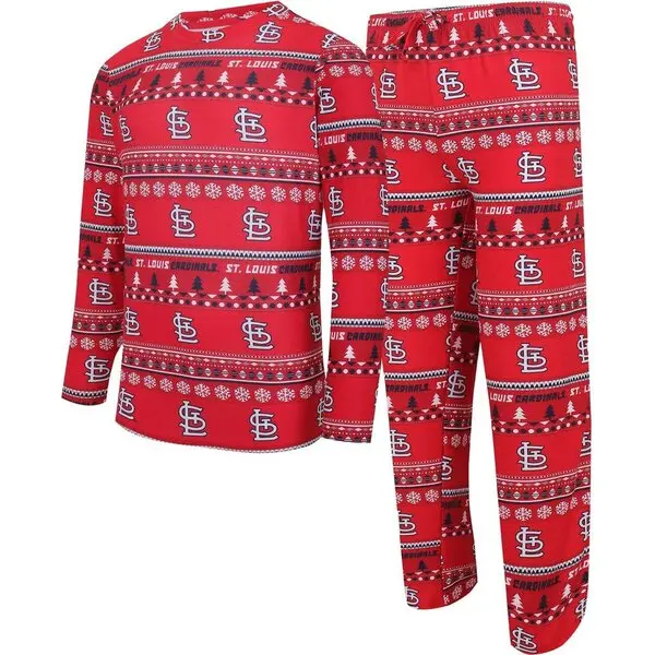 CONCEPTS SPORT St. Louis Cardinals Knit Ugly Sweater Long Sleeve Top & Pants Set - Red