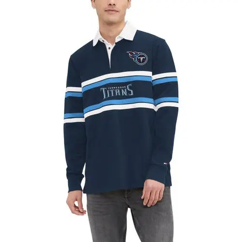 Tommy Hilfiger Tennessee Titans Cory Varsity Rugby Long Sleeve T-shirt - Navy