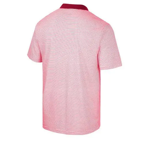 COLOSSEUM Cardinal Iowa State Cyclones Print Stripe Polo