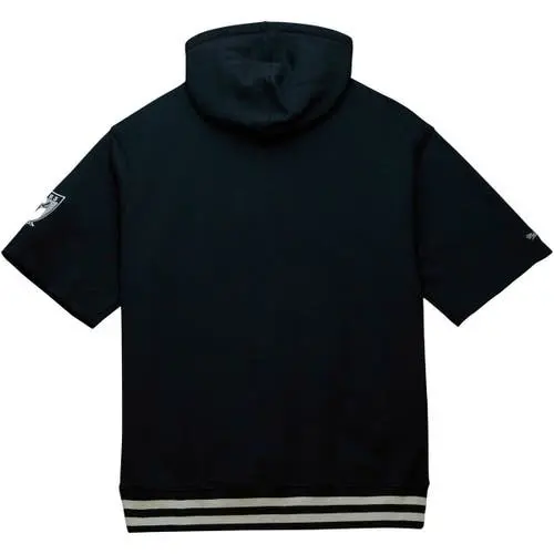 Mitchell & Ness Las Vegas Raiders Pre-game Short Sleeve Pullover Hoodie