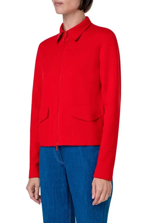Akris Virgin Wool Zip Jacket