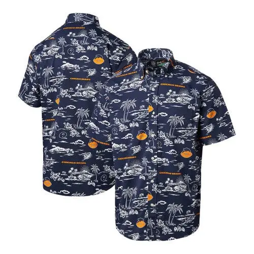 Reyn Spooner Chicago Bears Throwback Kekai Print Button-up Shirt