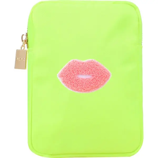 BLOC BAGS Mini Kiss Cosmetics Bag - Neon Yellow