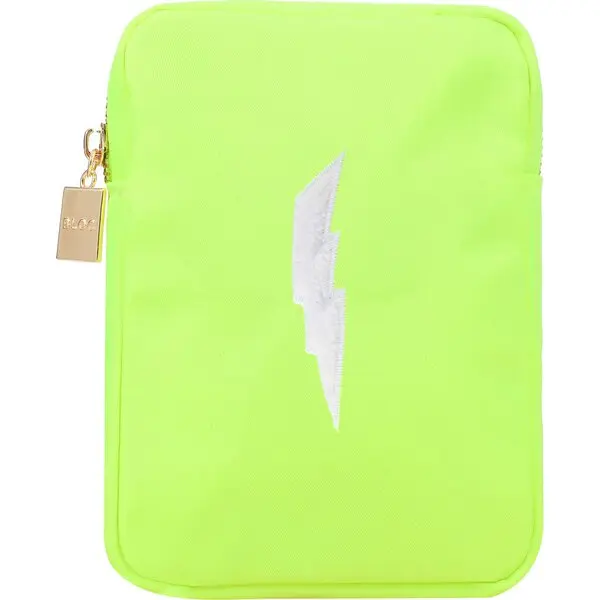 BLOC BAGS Lightning Bolt Cosmetics Bag - Neon Yellow