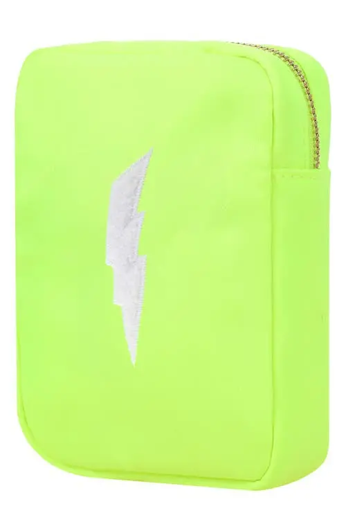 BLOC BAGS Lightning Bolt Cosmetics Bag - Neon Yellow