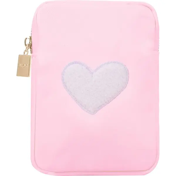 BLOC BAGS Mini Heart Cosmetic Bag - Baby Pink