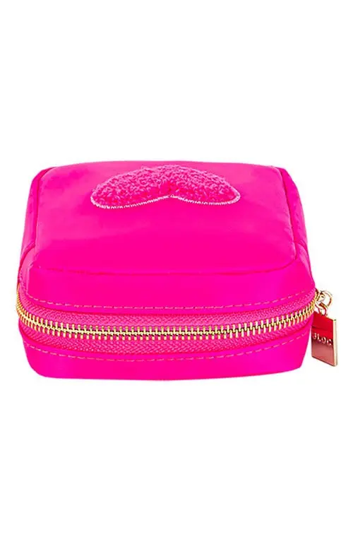 BLOC BAGS Mini Heart Cosmetic Bag - Hot Pink/ Hot Pink