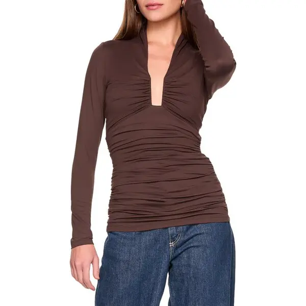 Susana Monaco Wire Ruched Top - Java